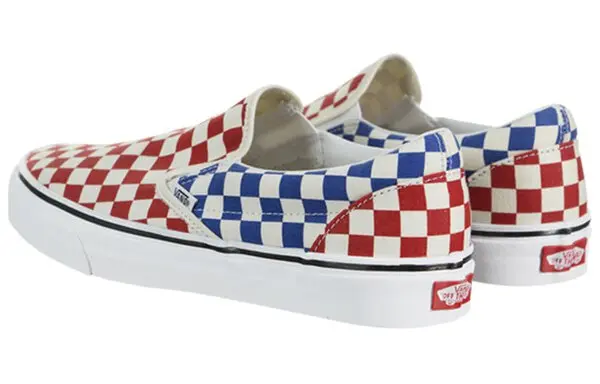 VANS Classic Slip-on Checkerboard Sneakers - Redwhite