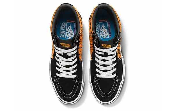 VANS One Piece X Skate Sk8-hi 'nami' High Top Sneakers - Blackorange