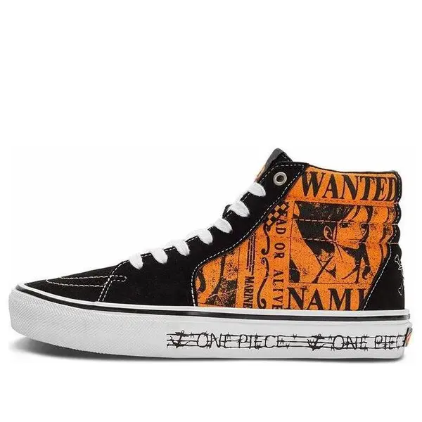 VANS One Piece X Skate Sk8-hi 'nami' High Top Sneakers - Blackorange