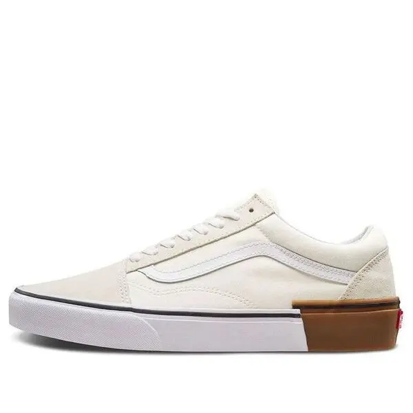 VANS Old Skool "gum Block" Low Top Sneakers - White/brown