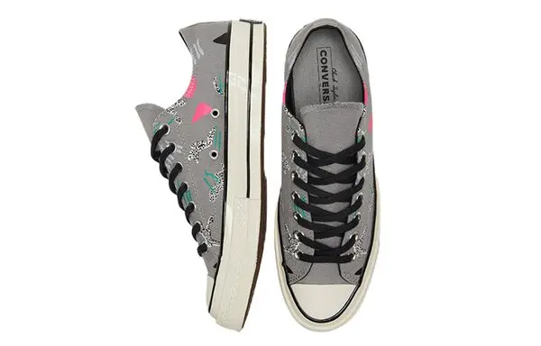 CONVERSE Chuck 70 Low Top "archive Skate Print Dolphin - Gray/multi-color