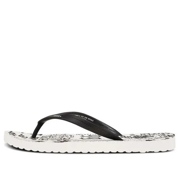 VANS Makena Graphic Print Flip Flops - Black/white