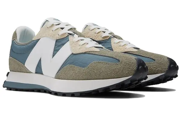 NEW BALANCE 327 Low Top Sneakers - Blue/olive Green