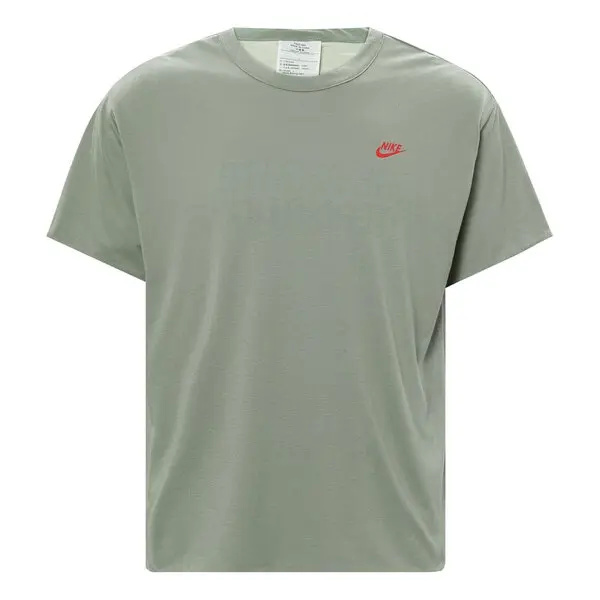 Nike Logo Reversible Casual Round Neck Short Sleeve Gray T-shirt - Default Color
