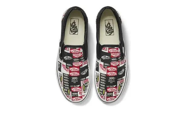 VANS Label Mix" Slip-on Sneakers - Black