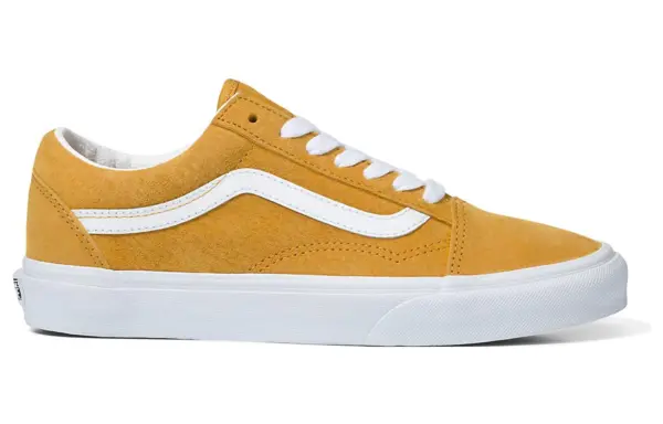 VANS Old Skool Pig Suede Low Top Sneakers - Yellow/white