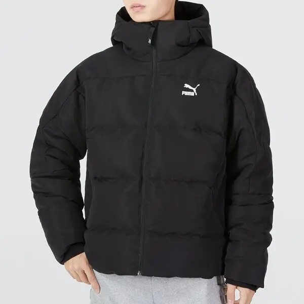 PUMA Classics Padded Down Jacket 'black - Black/white