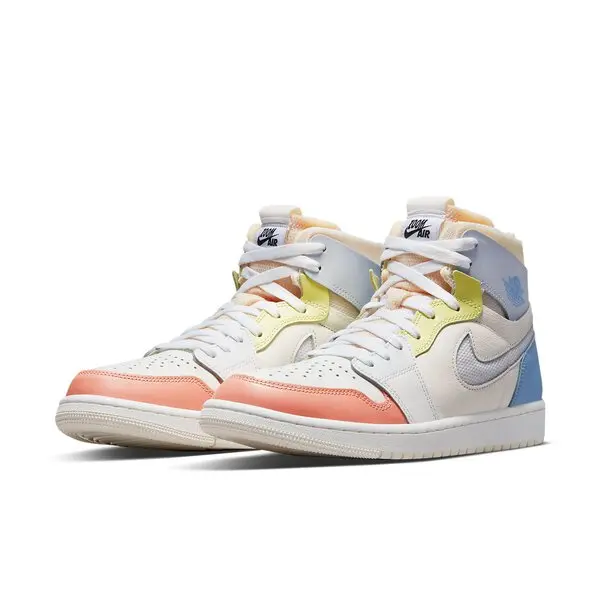 JORDAN Air 1 Zoom Air Comfort High Sneakers - White/blue/pink