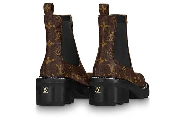 LOUIS VUITTON Monogram Canvas Chelsea Boots