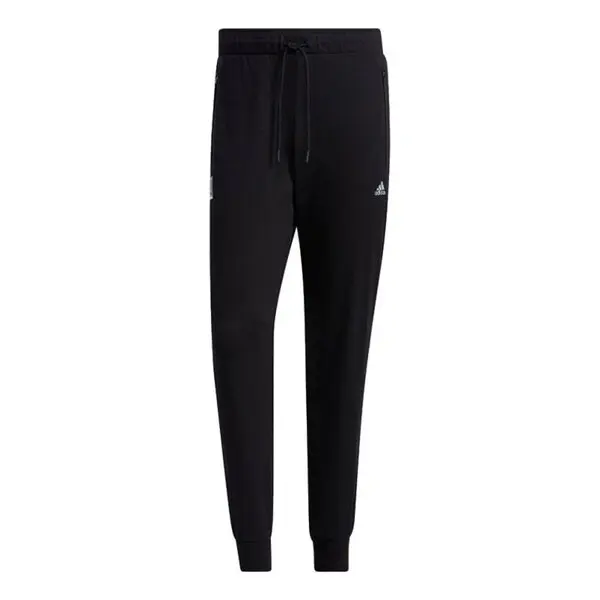 Adidas Wj Pnt Ft Series Solid Color Slim Fit Bundle Feet Sports Pants - Black