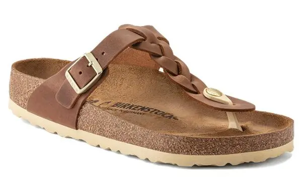 BIRKENSTOCK Gizeh Braided Leather Sandals