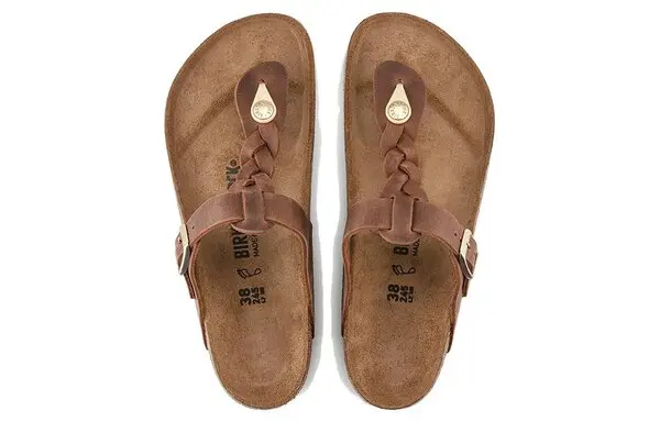 BIRKENSTOCK Gizeh Braided Leather Sandals