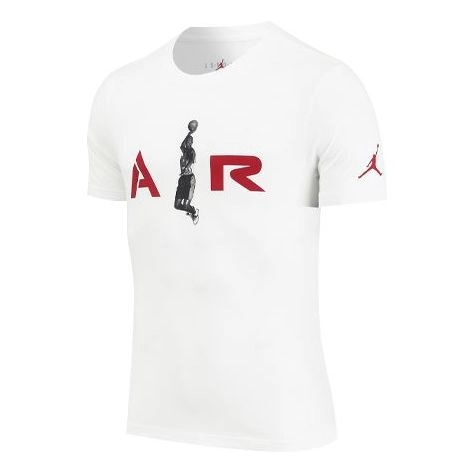 JORDAN Flying Dunk Printing Short Sleeve T-shirt - White