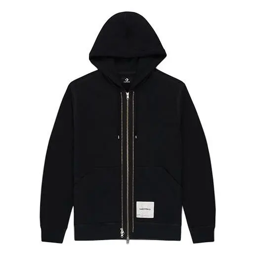 CONVERSE X Slam Jam Crossover Back Logo Sports Hooded Jacket - Black