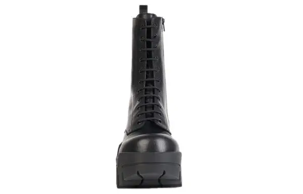 Balenciaga Bulldozer Lace-up Leather High Top Boots
