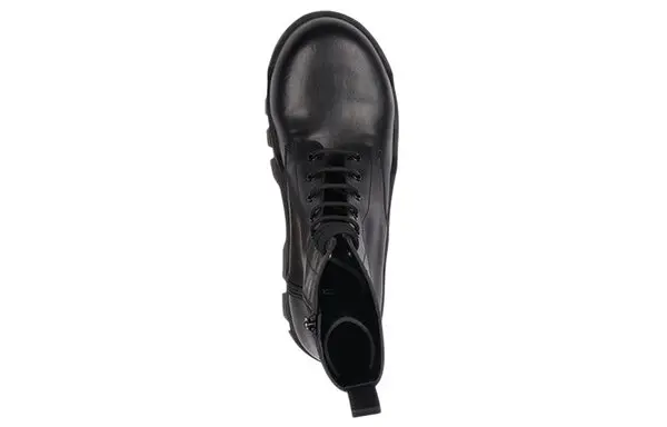 Balenciaga Bulldozer Lace-up Leather High Top Boots