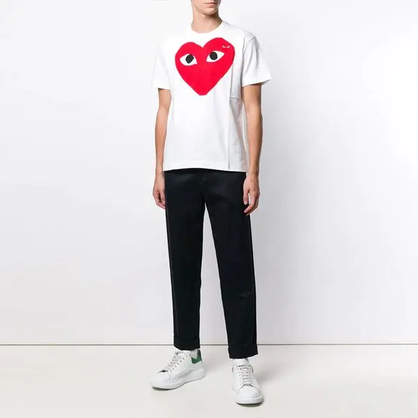 Play Comme Des Garcon Love Printing Casual Short Sleeve