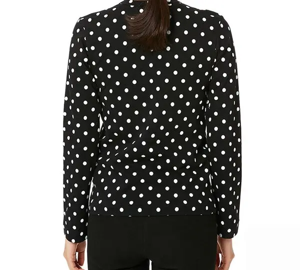 Play Comme Des Garcon Polka Dots Long Sleeve T-shirt - Black