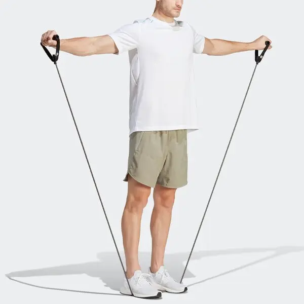Adidas Workout Base Logo Tee 'white Transparent - White/transparent