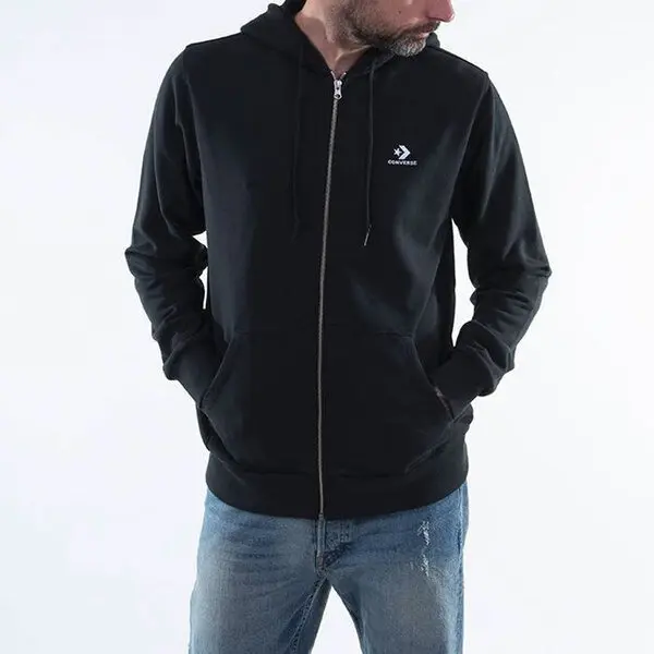 CONVERSE Zip Up Hooded Jacket With Logo