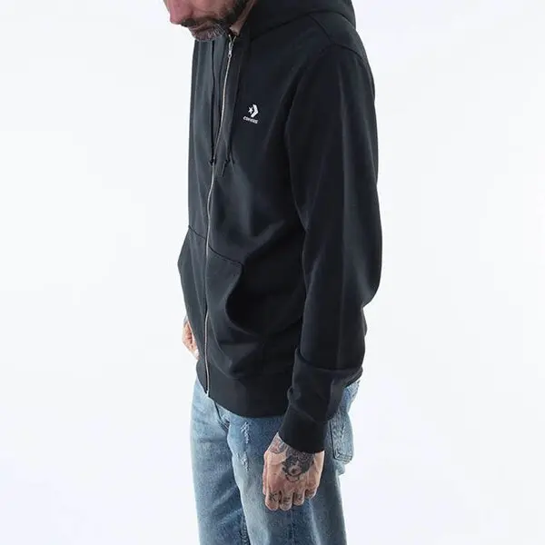 CONVERSE Zip Up Hooded Jacket With Logo