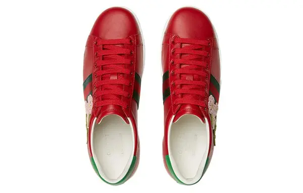 Gucci Ace Sneakers With Floral Embroidery