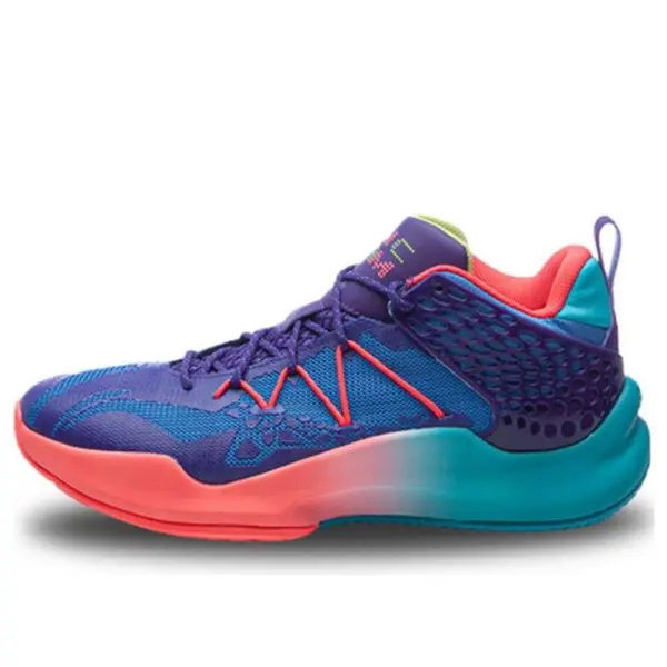 LI-NING Sonic Team Mid Basketball Sneakers - Purple/blue