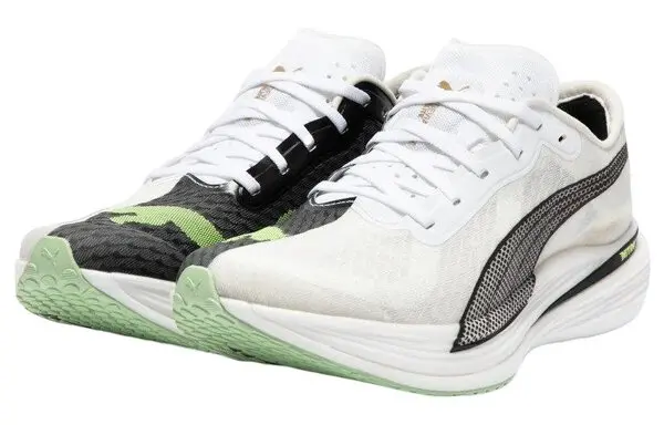 PUMA Deviate Nitro Elite 2 Run 75 Athletic Sneakers - Black/white/lime