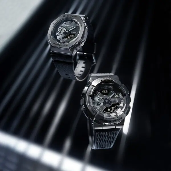 Casio G-shock Digital-analog Stainless Steel Watch - Black/titanium