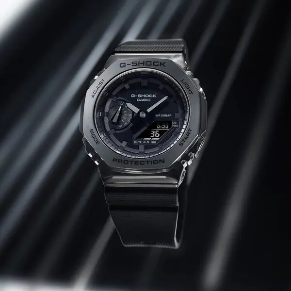 Casio G-shock Digital-analog Stainless Steel Watch - Black/titanium