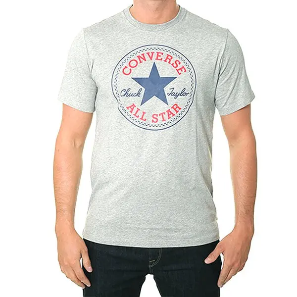 CONVERSE Chuck Taylor All Star Classic Round Neck Short Sleeve 'gray