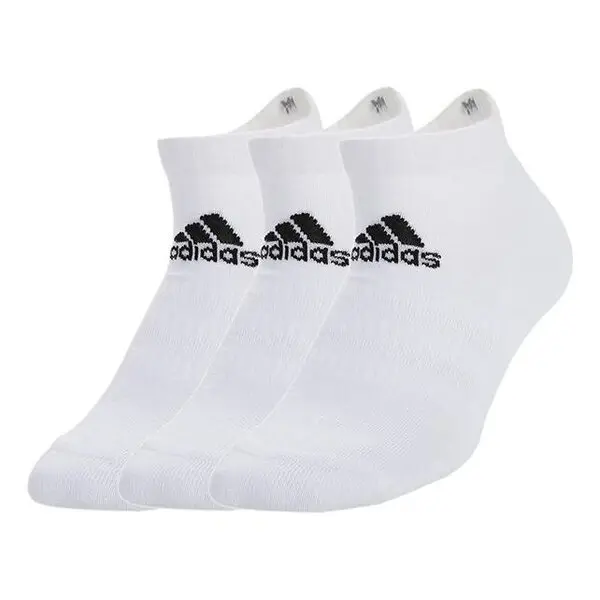 Adidas Cush Low Logo Socks 3 Packs White - Default Color