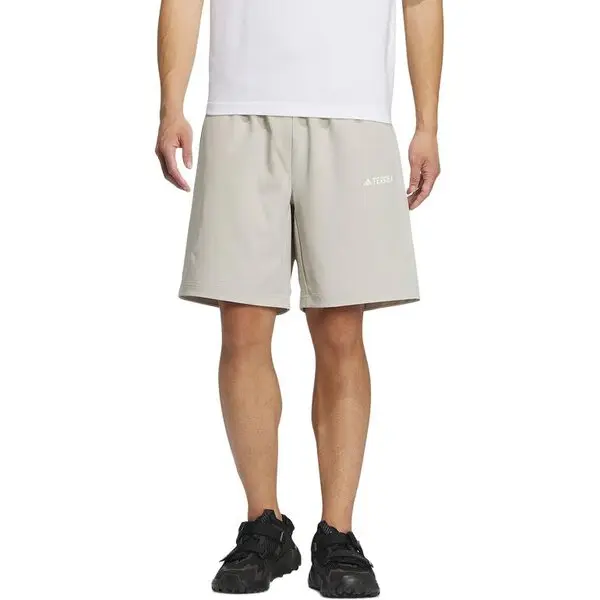 Adidas Aeroready Logo Shorts - Light Grey