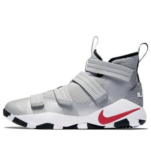 Nike Lebron Soldier 11 High-top Sneakers - Silver/red/white