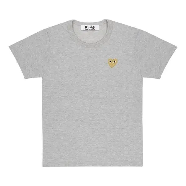 Play Comme Des Garcon Gold Heart T-shirt - Grey
