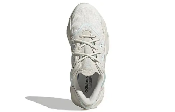Adidas Ozweego Lace Up Sneakers - Cloud White/bliss Orange/almost Blue