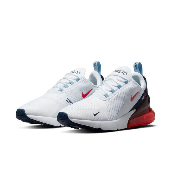 Nike Max 270 Athletic Sneakers - White/blue/red