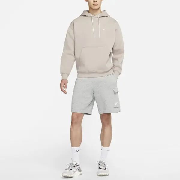 Nike Logo Embroidered Fleece Lined Hoodie - Multi-color