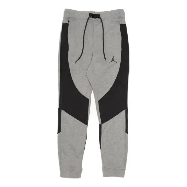 JORDAN Stripe Printing Logo Lacing Bundle Feet Sports Pants/trousers/joggers Gray - Default Colorway