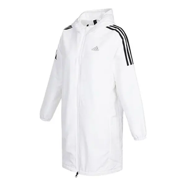 Adidas Sports Training Hooded Jacket - White
