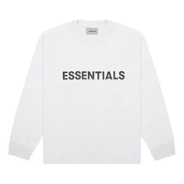 Fear Of God Ss20 3d Silicon Applique Boxy Long Sleeve T-shirt - White