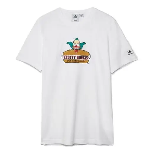 Adidas Originals X The Simpsons Printed Crew Neckshort Sleeve - White