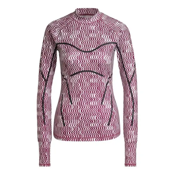 Adidas By Stella Mccartney Long Sleeve Printed Top - Purple/black