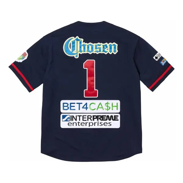 Supreme Chosen One Baseball Jersey - Navy/red