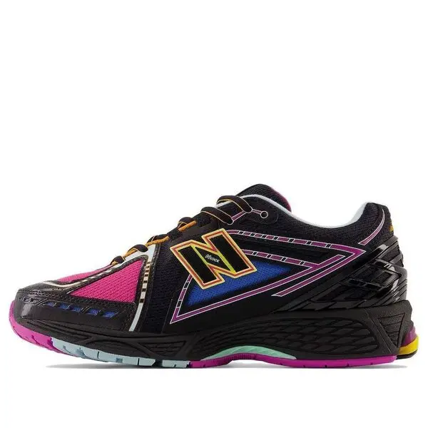 NEW BALANCE 1906r "neon Nights" Lace-up Sneakers - Black/pink/yellow