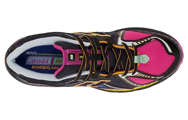 NEW BALANCE 1906r "neon Nights" Lace-up Sneakers - Black/pink/yellow