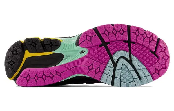 NEW BALANCE 1906r "neon Nights" Lace-up Sneakers - Black/pink/yellow
