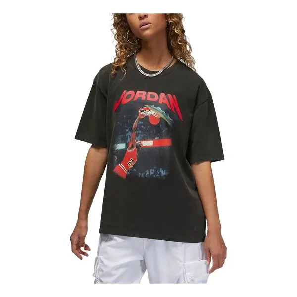 JORDAN Graphic T-shirt - Washed Black