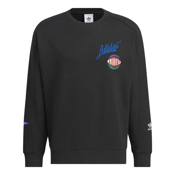 Adidas Originals Collegiate Badgework Crew Sweatshirt - Black