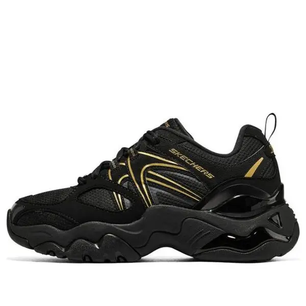 Sketchers D'lites 3.0 Air Sneakers - Black/gold